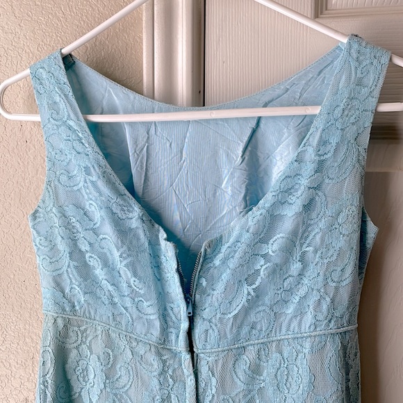 Dresses | Vintage Lace Prom Dress Powder Blue | Poshmark